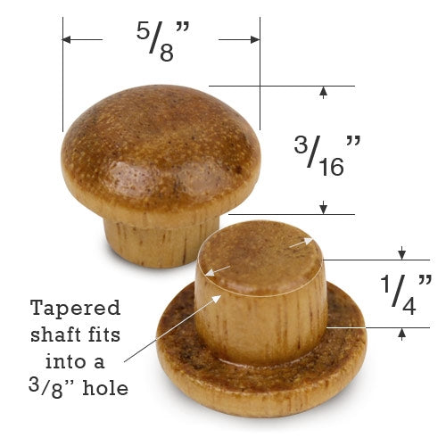 Wood Bottom Rail Button for Horizontal Blinds with a 3/8" Hole – Fix My ...