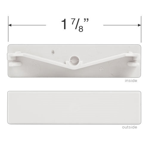 Hunter Douglas End Cap for 1 7/8" Rectangular Bottom Rails on Cellular ...