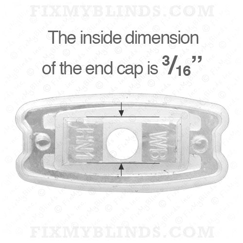 Bottom Rail End Cap for 1" Mini Blinds - In the Rail – Fix My Blinds
