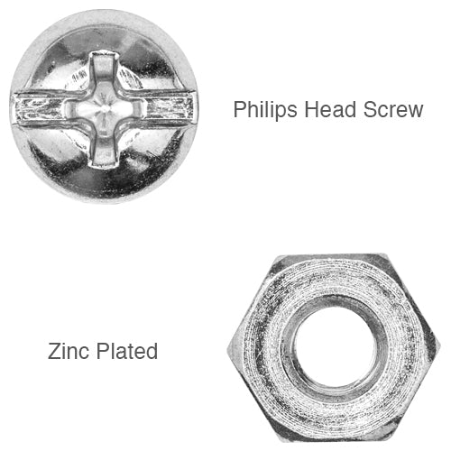 Nut and Bolt for Attaching Mounting Hardware to Extension Brackets ...