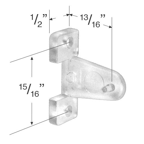 Plastic Hold Down Bracket with an Integrated Pin for Mini Blinds & Hon ...