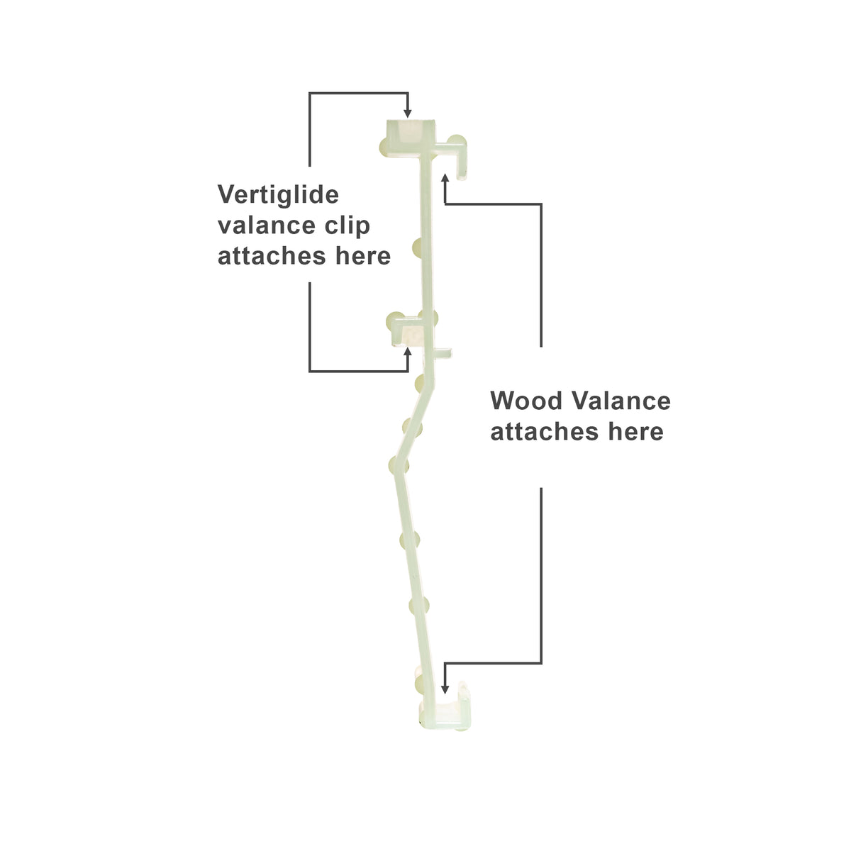 Hunter Douglas Valance Bracket for Grandover Faux Wood Valances on Ver ...